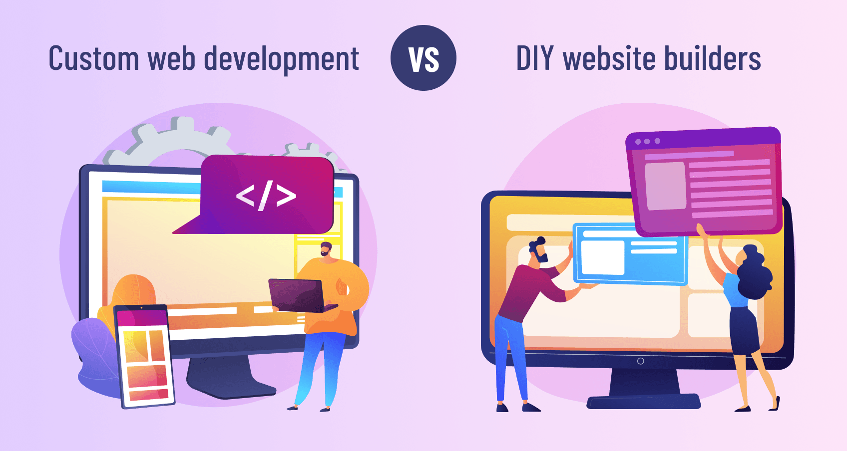 Custom web development vs. DIY website builders